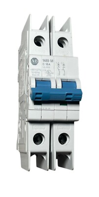Allen Bradley 1489-M2C150 Ser. D Circuit Breaker 2-Pole 15A 480Y/277V ...