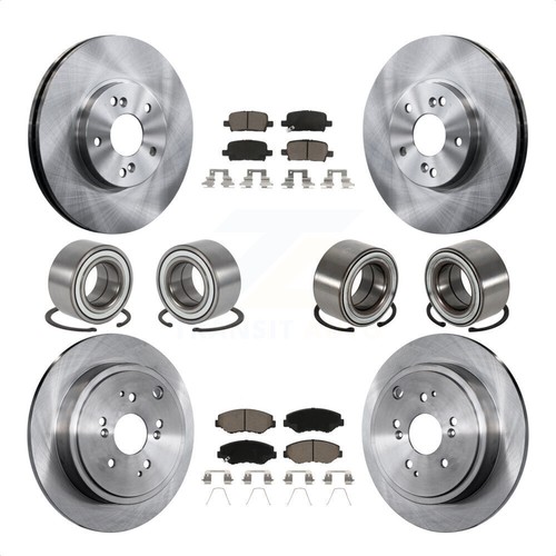 [Front+Rear] Bearing Disc Brake Rotor & Pad Kit (10Pc) For 2005-2008 ...