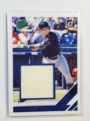 Austin Riley 2019 Donruss Rated Prospect Materials Jersey Relic Rookie ...