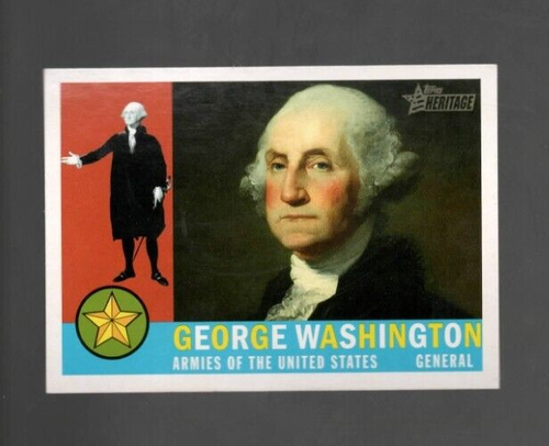2009 Topps Heritage #1 George Washington General Armies Of The United ...