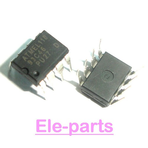 10 PCS AT93C46-10PU-2.7 DIP-8 93C46 PU27 3-Wire Serial EEPROM Chip IC ...
