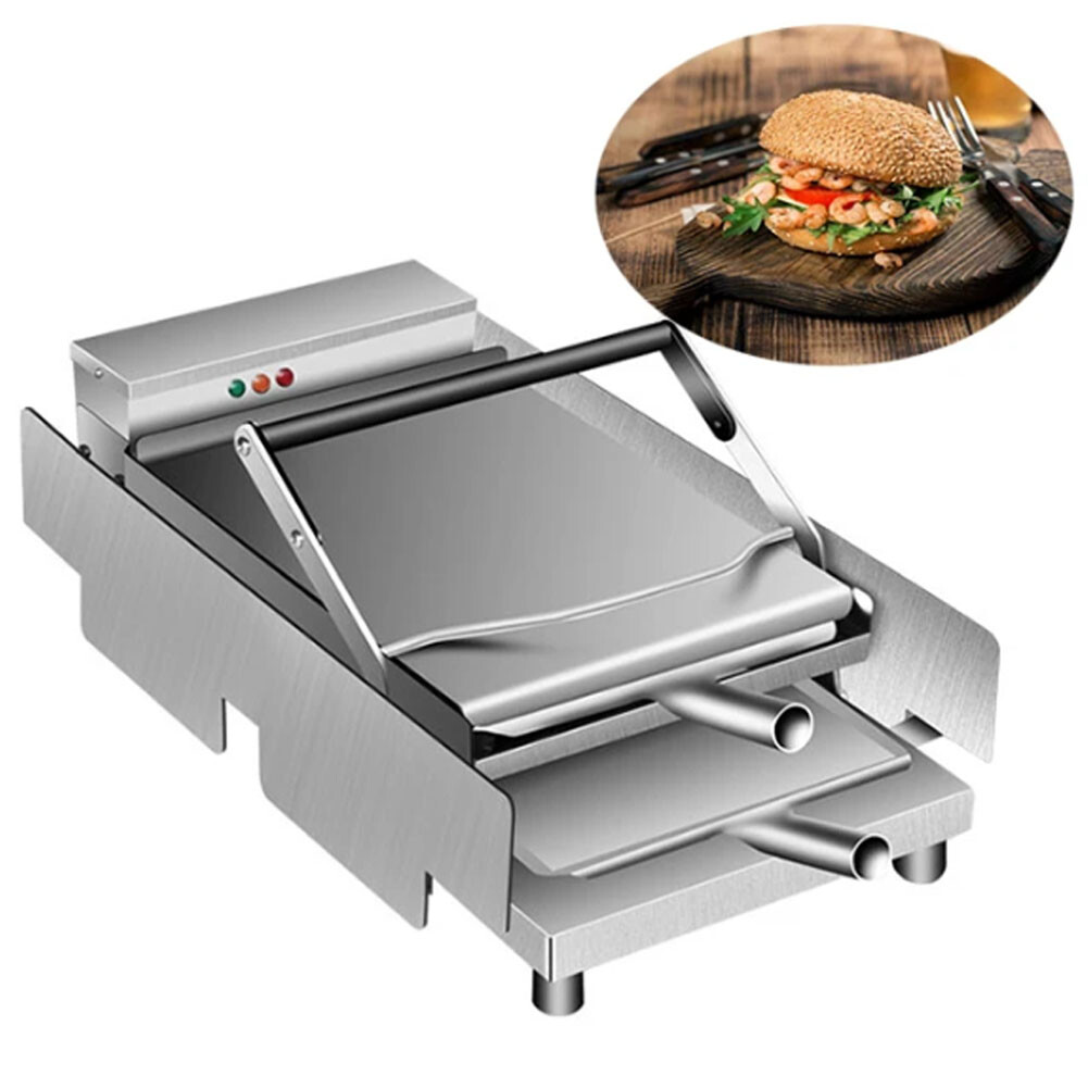 Commercial Double Layer Batch Bun Bread Toaster Automatic Hamburger ...