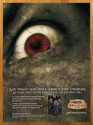 2007 Dungeons & Dragons Miniatures Game Unhallowed Print Ad/Poster AD&D ...