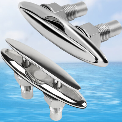 Stainless Steel Boat Cleat 6 Inch Pull Up Deck Hidden Flush Mount 316 ...