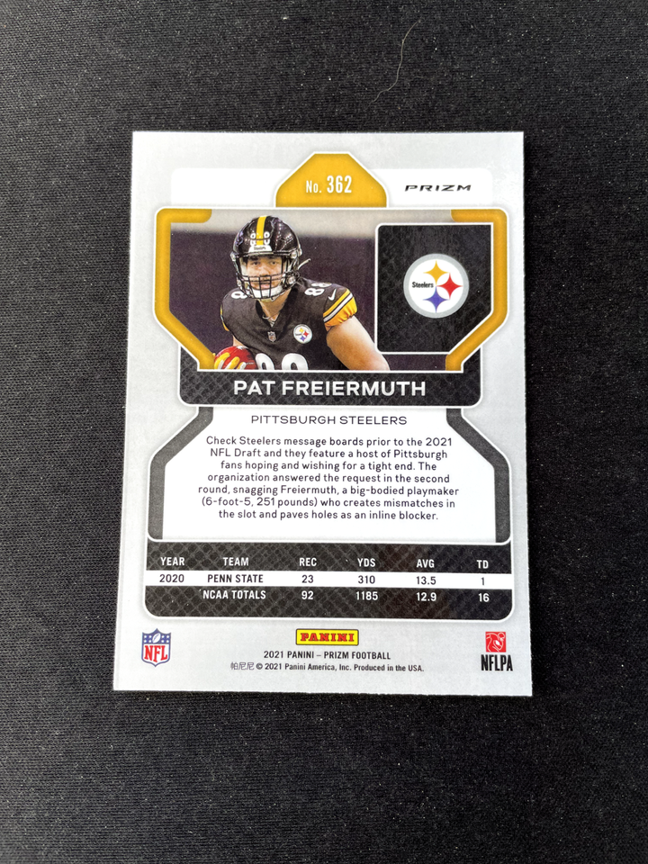 2021 Panini Prizm Football Rookie Light Blue Pat Freiermuth #362 RC | eBay