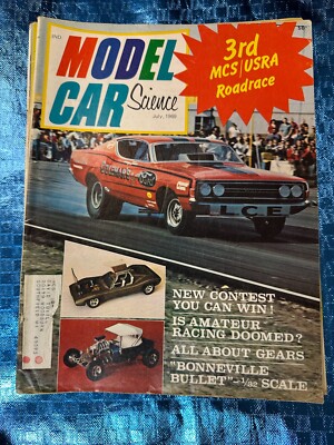 Slot Car Drag Racing Model Car and Science Magazine July 1969 | eBay
