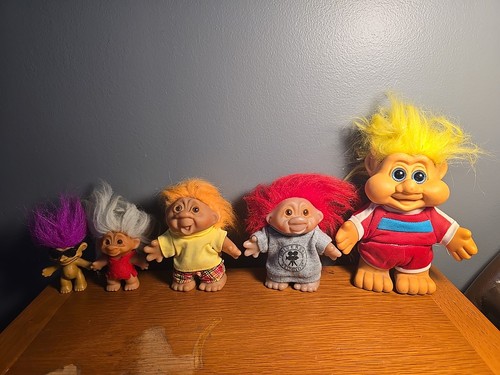 1980’s Lot of 5 Troll Doll 3”- 7” + Outfits - Universal Studios, Golfer ...