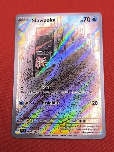 Slowpoke 204/198 Scarlet & Violet Illustration Full Art Holo Pokemon ...