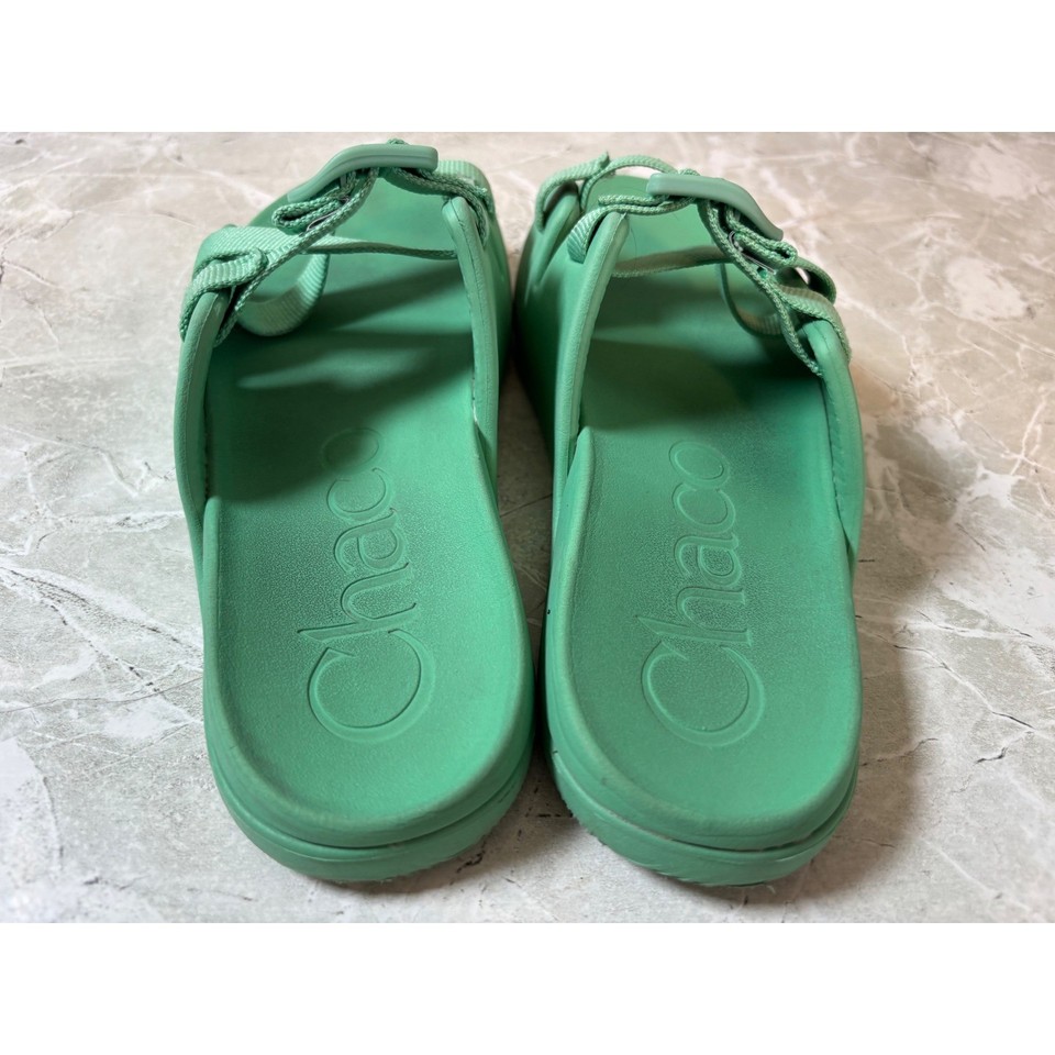 Chaco Chillos Kids Adjustable Sport Sandals Slides Size 4 Green ...
