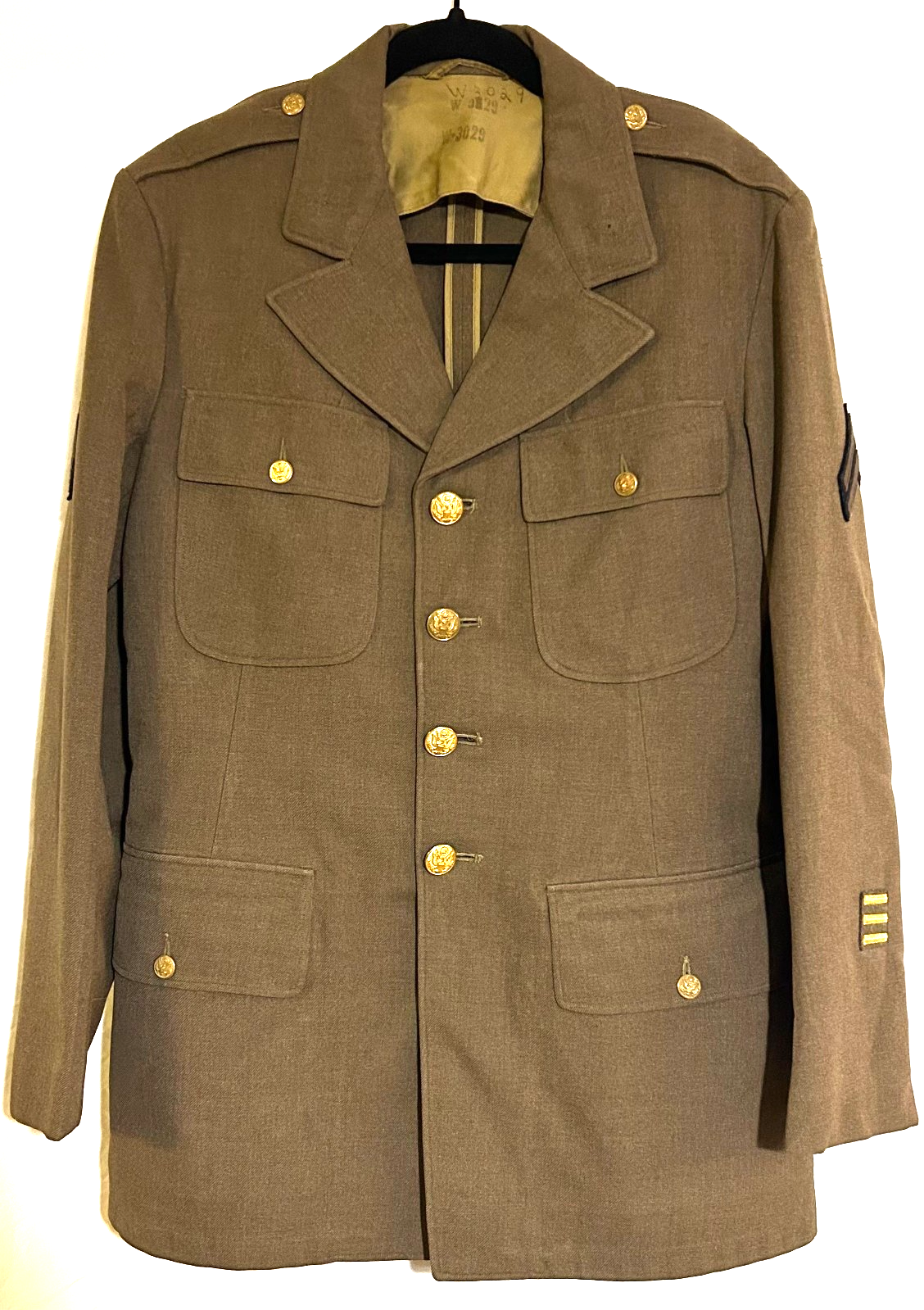 WWII US Corporal 4 Pocket Service Coat / Uniform | eBay