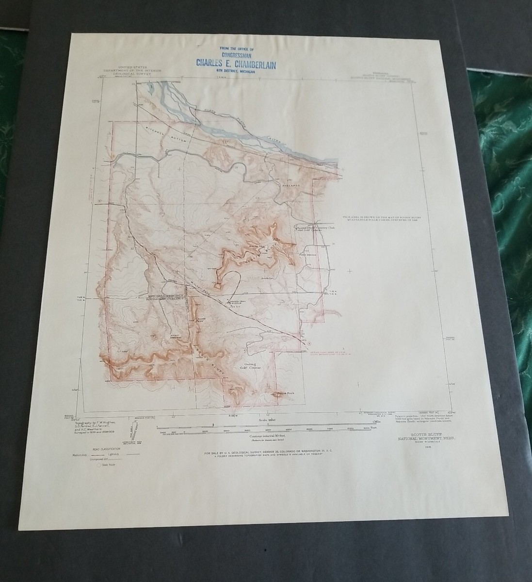 Mappa Del Monumento Nazionale Di Scotts Bluff