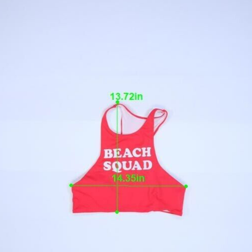 Pink Victorias Secret Womens Red Beach Squad Racerback Swimwear Bikini ...