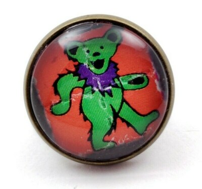 Dancing Bear Lapel Pin Grateful Dead LSD Blotter Art Psychedelic Trippy ...