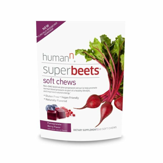 HUMANN SUPER BEETS Soft Chews.Pomegranate-Berry- Non-GMO Beet Powder.60 ...