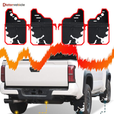4PCS Silver Truck Mud Flaps For 2024 2025 Toyota Tacoma Splash Guards ...