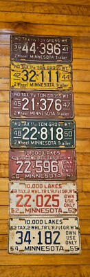 Vintage Lot of 7 Minnesota Trailer License Plates 1939-1955 | eBay