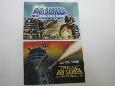 Dr Who Doctor Who Big Screen Additions Promo Card Set PR1/PR2 Daleks ...