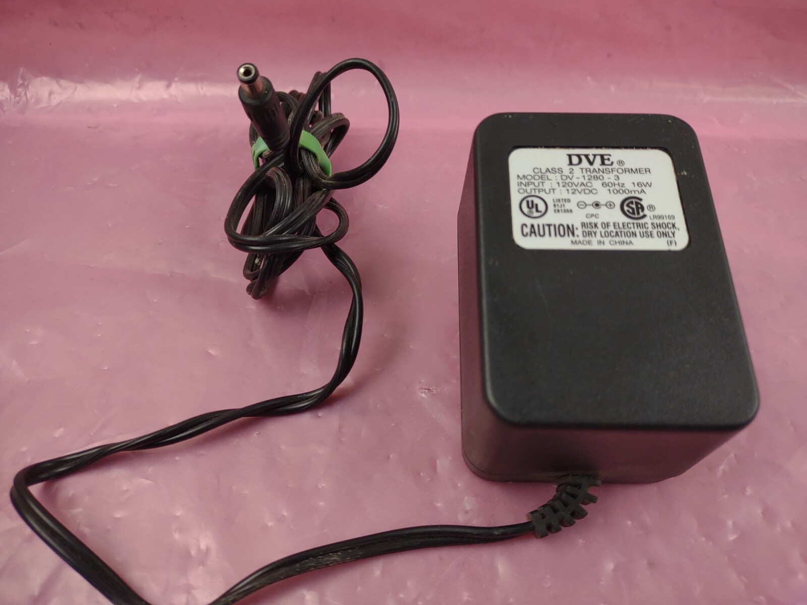 DVE Switching Power Supply DV-1280-3 12V 1A AC ADAPTER Extra Long 8 ...