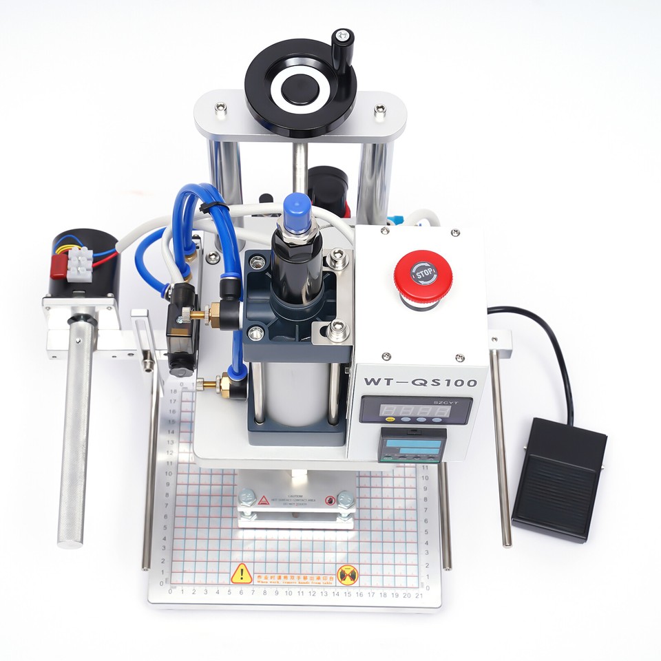 8x10cm Hot Foil Stamping Machine 550W Air Pneumatic For Leather PU Logo ...