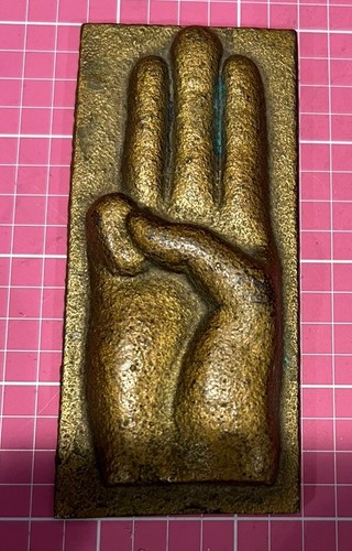 Boy Scout Hand Sign Iron Brass paper weight BSA | eBay