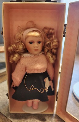 Collector’s Choice~ Dan Dee ~ Vintage Porcelain Doll with Poodle Skirt ...