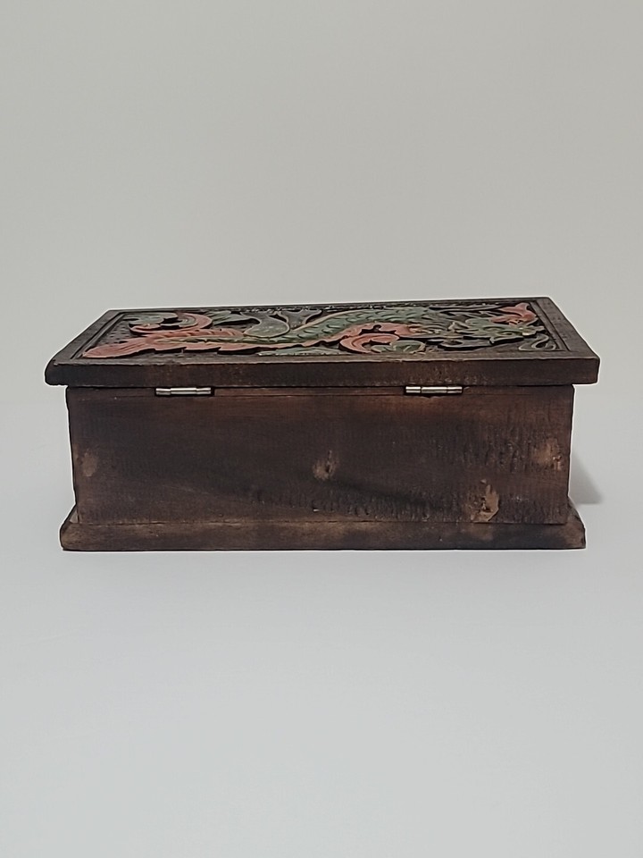 Homemade Wooden Box With Dragon Art | eBay UK