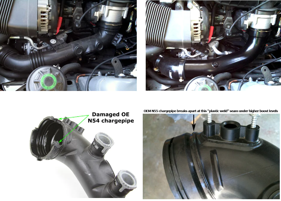 Intake Turbo Charge Pipe Kit+50mm BOV For BMW N54,E88,E90,91,E92,135i ...