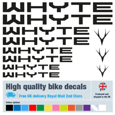 Whyte bike decals / labels with free bike protection (26 pack) - 20 ...