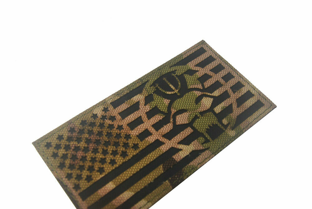 Big Size US Navy Seal IR Tactical Hook Loop Patch Reflective Badge Glow ...