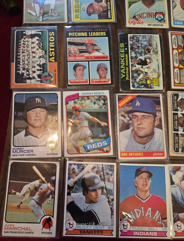 30 Topps Baseball Cards, Stars & HOF From 60's and 70's, Some Exc. Some ...