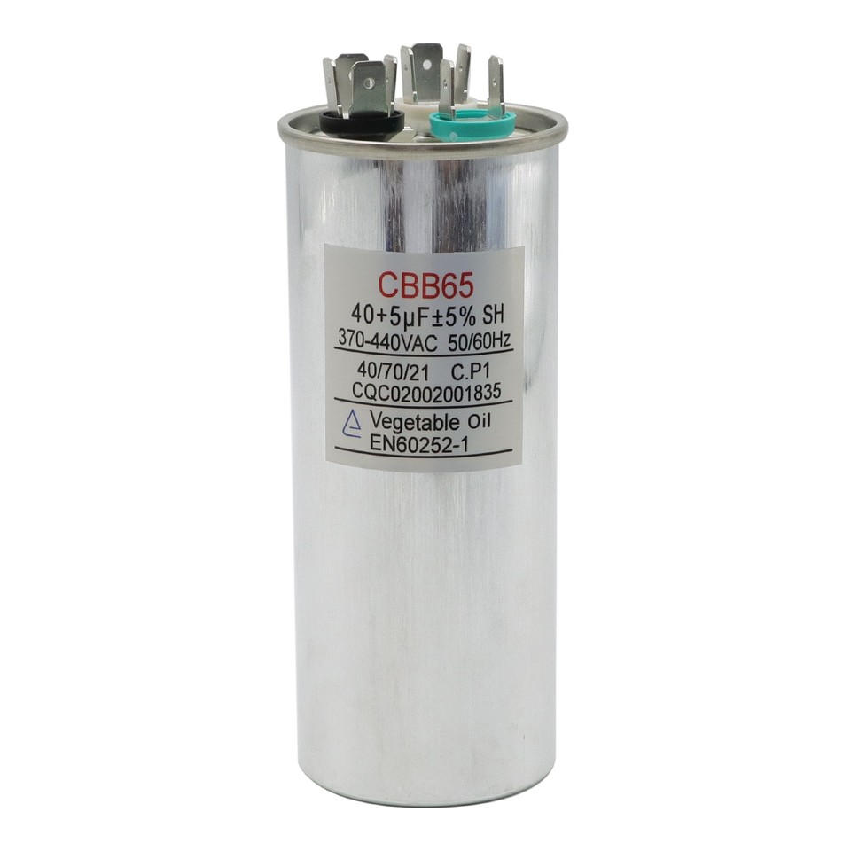 40/5 uF 40+5 MFD Capacitor 370 or 440 VAC Dual Run Capacitor AC ...