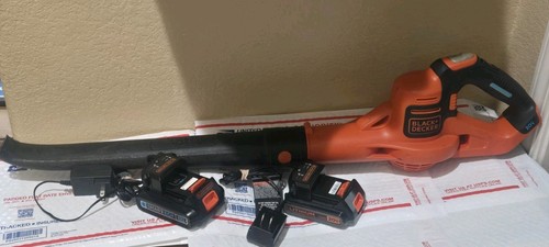 BLACK & DECKER (20V) LEAF BLOWER POWER BOOST NO. (LSW321) + (2) OEM BAT ...