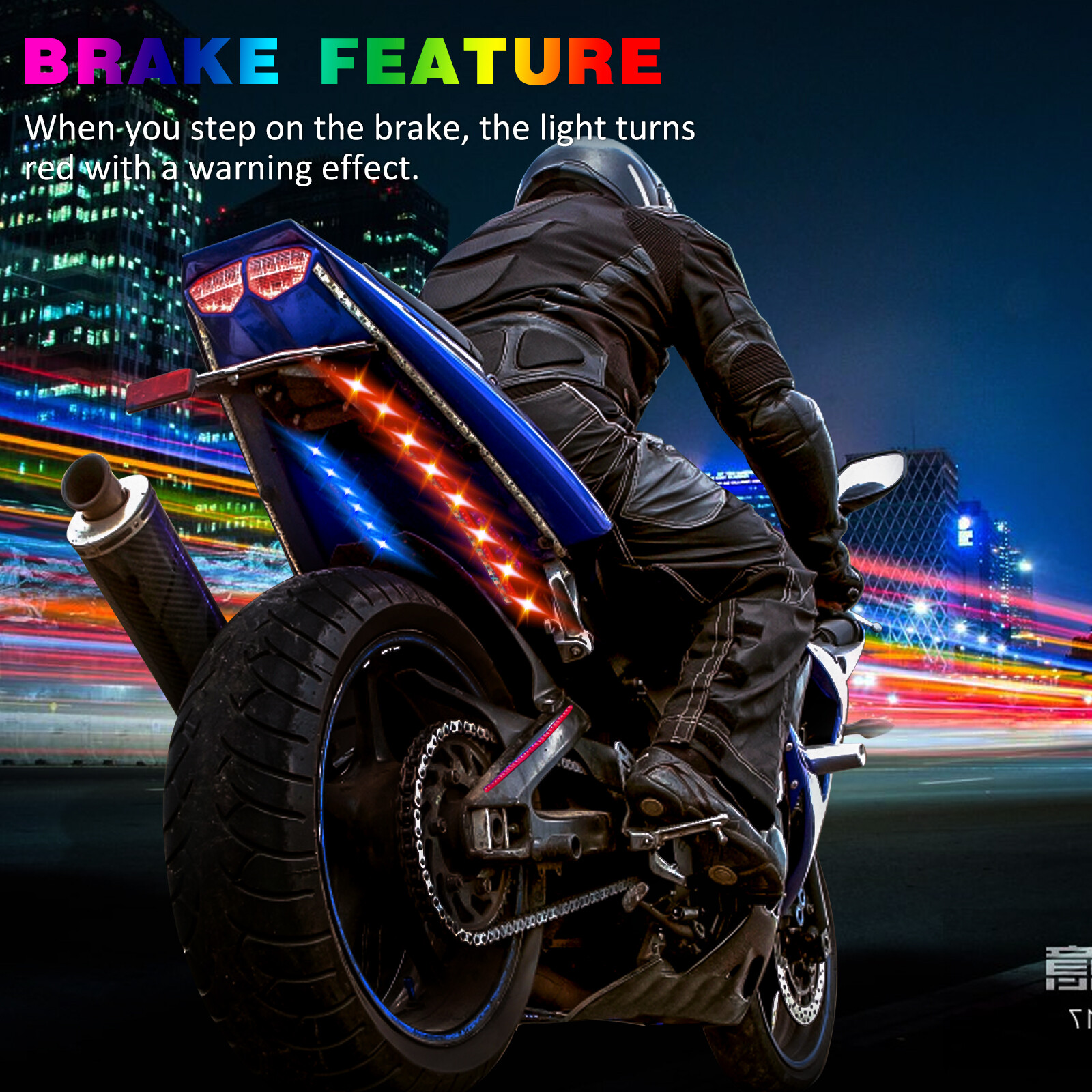 16PACK RGB MOTORCYCLE LED LIGHT ACCENT GLOW NEON STRIP KIT BLUETOOTH ...