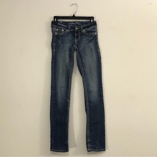Request Jeans Size 0 Medium Wash Embellished Button Fly Cute Western ...