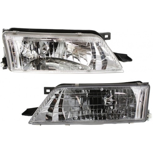 Fits 1997-1999 Nissan Maxima Pair Headlights Driver and RH-Bulbs Incl ...