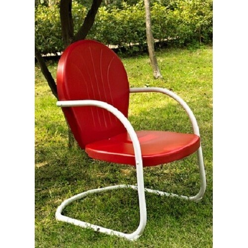 NEW Metal Vtg Patio Lawn Furniture Retro Clam Shell Chair Spring Base ...