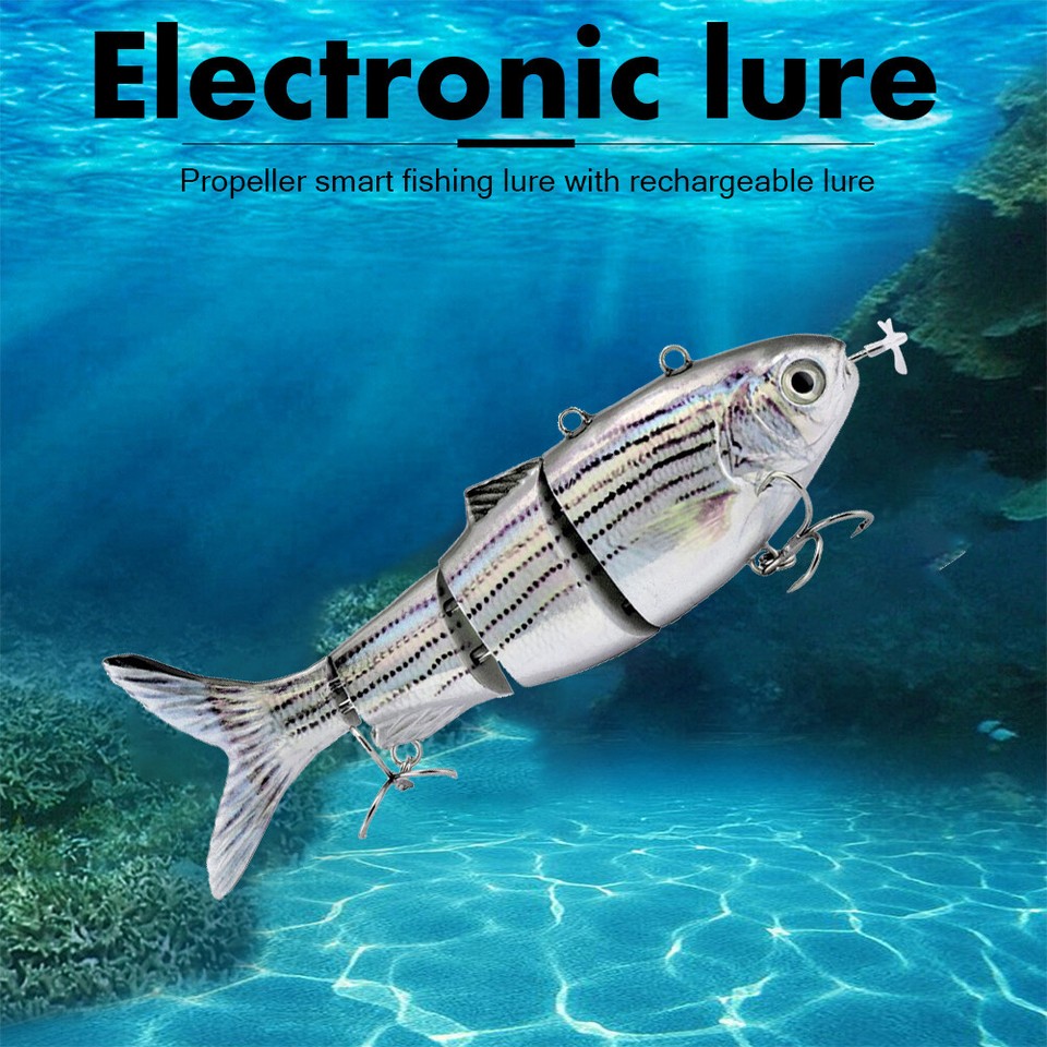 Rechargeable Robotic Swimming Fishing Lure Electric Wobbler Bait (T-620 ...