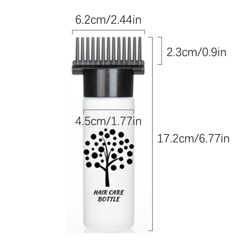 120ml Hair Dye Bottle Applicator Comb Refillable Hair Colouring ...