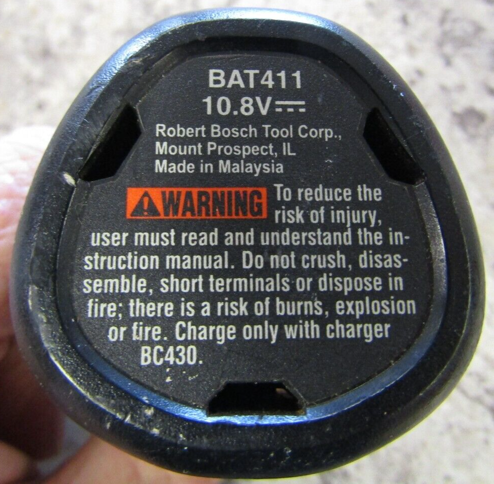 Genuine OEM Bosch BAT411 10.8V Lithium-ion Battery - Tested Working | eBay