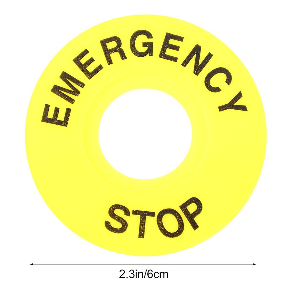 10 Pcs Circular Warning Circle Emergency Button Ring Push Accessories ...