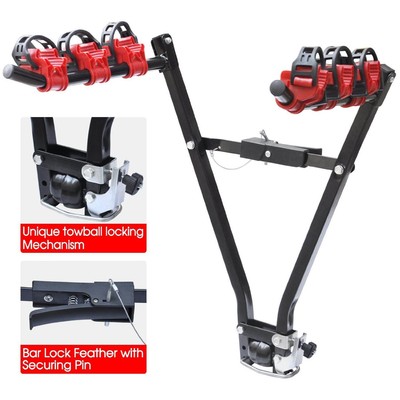 3 Bike Rack Car Cycle Carrier Bicycle Universal Fitting Saloon ...