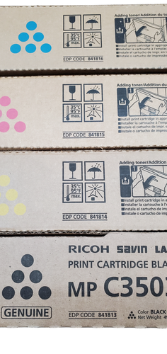 Genuine Ricoh Savin Lanier Toner SET MPC3503 841813 841814 841815 ...