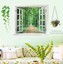 Huge Window 3D Green View Flowers Plant Wall Stickers Art Mural Decal ...