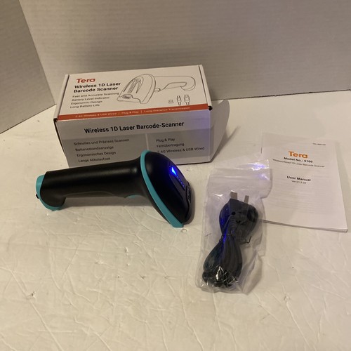 Tera T5100 Wireless Barcode Scanner 1D Auto Scanning TESTED & WORKING ...