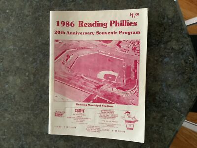 1986 READING PHILLIES 20th ANNIVERSARY SOUVENIR PROGRAM | eBay