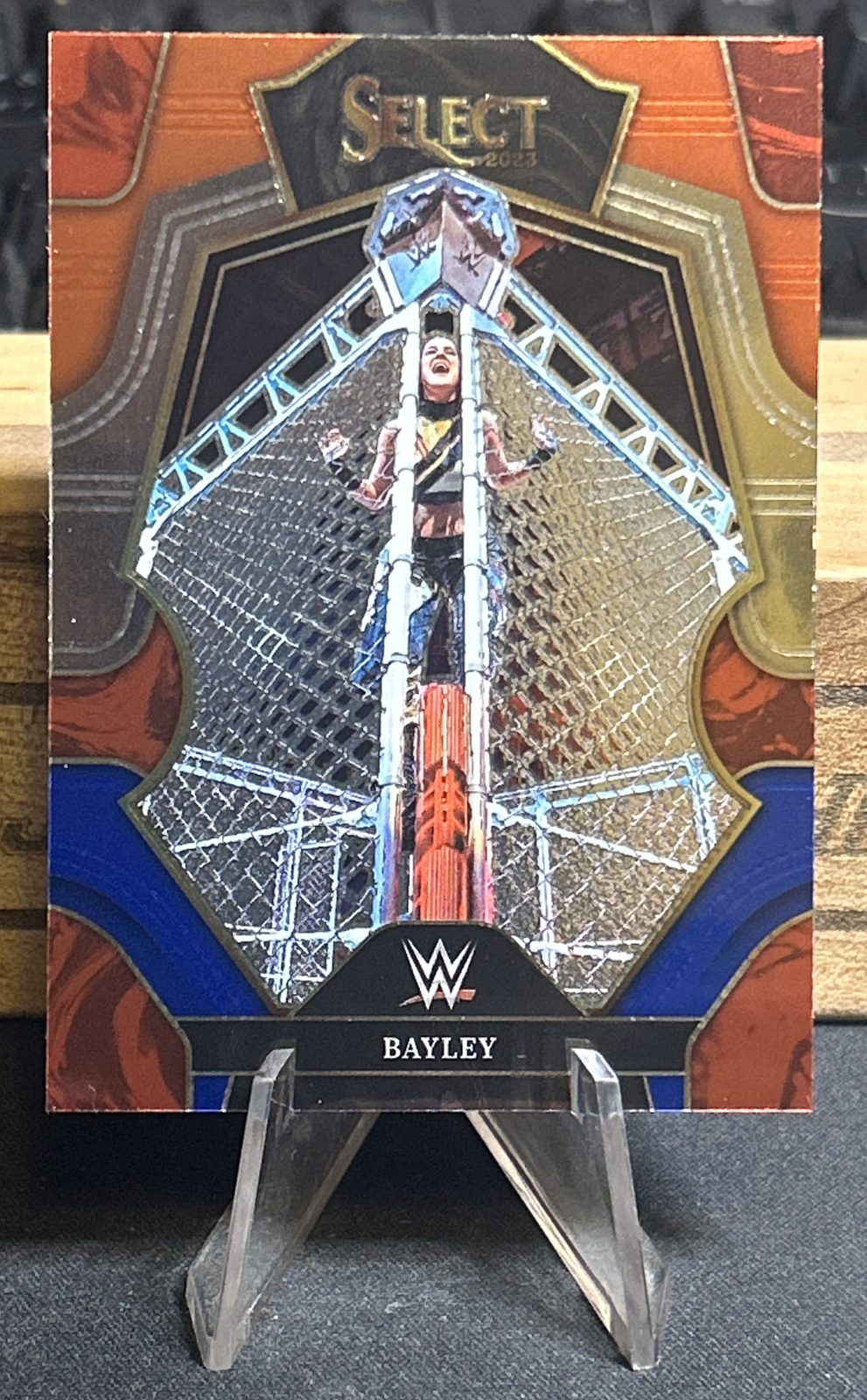 2023 Select WWE Bayley Premier Red and Blue Retail Prizm Parallel #177 ...