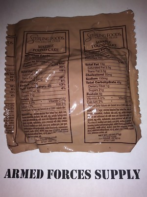 MRE DESSERT MARBLE POUND CAKE EMERGENCY FIELD RATIONS HIKING CAMPING | eBay