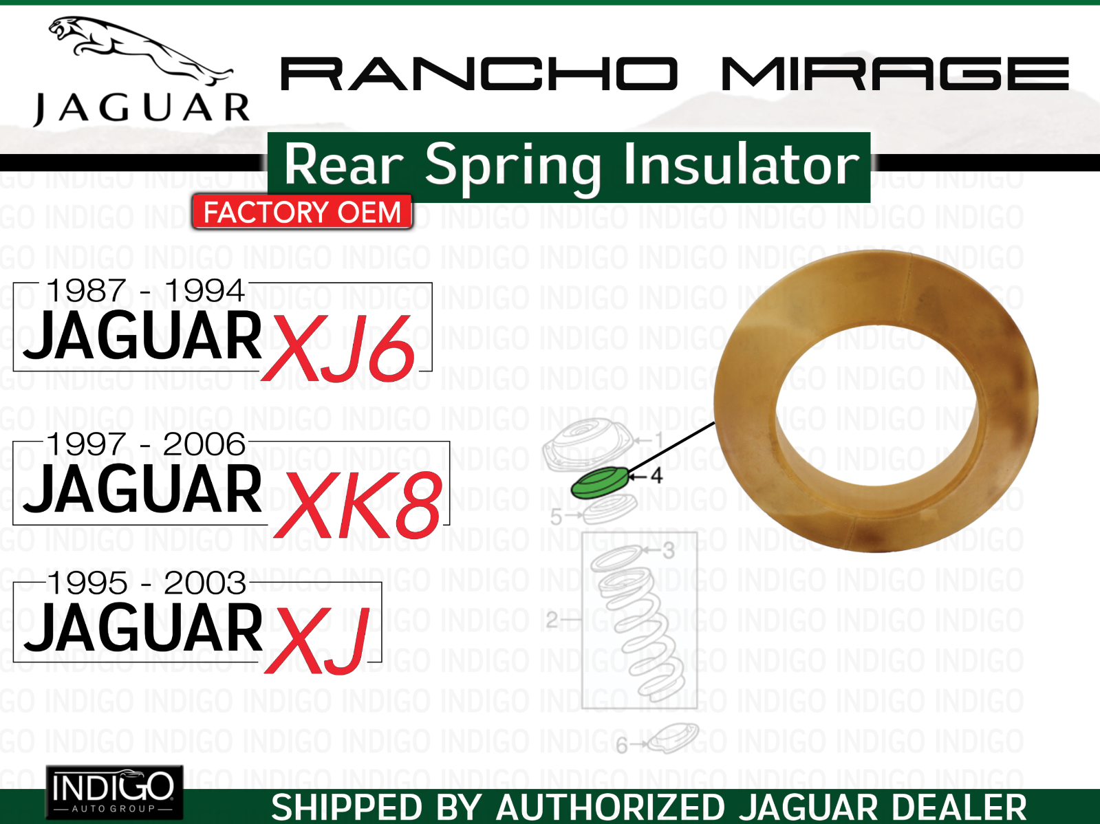 JAGUAR OEM 95-97 XJ6 XJR VANDEN PLAS Rear Spring Insulator MMD3565AA | eBay