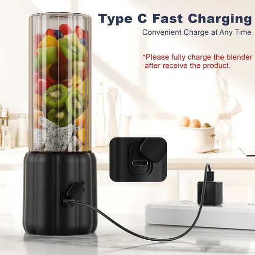 Portable Blender - 17oz Small Smoothie & Shake Maker, Personal Blender ...