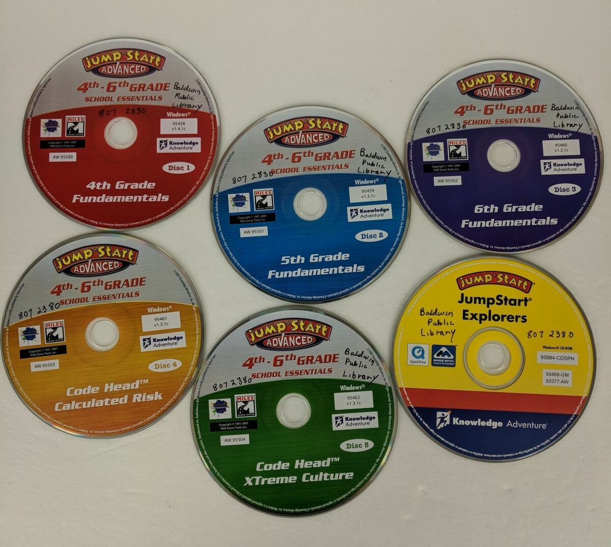 Jumpstart Advanced 4th 5th 6th Grade~PC Windows~4 CD Rom~Math Reading ...